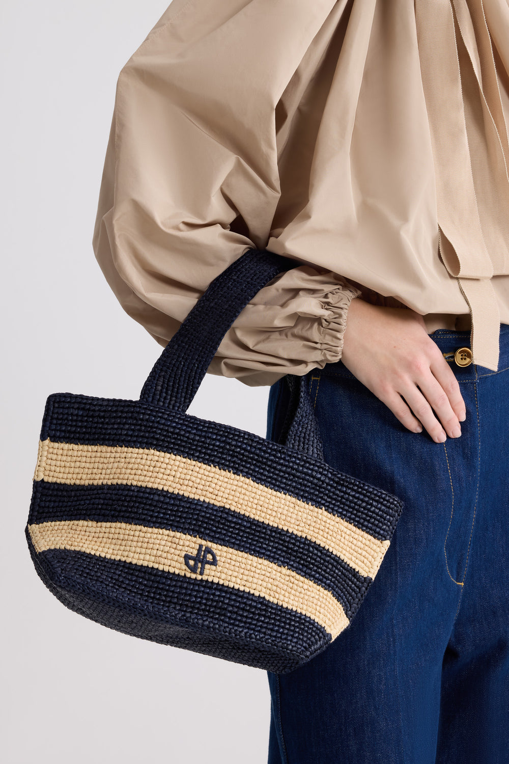 Patou | TRAPEZE TOTE BAG PM - Offshore Stripes