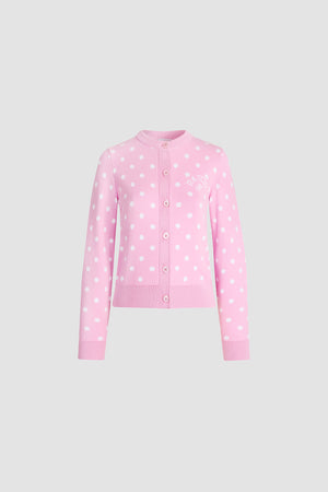 Patou | Eco-Friendly Cotton Blend Polka Dot Cardigan