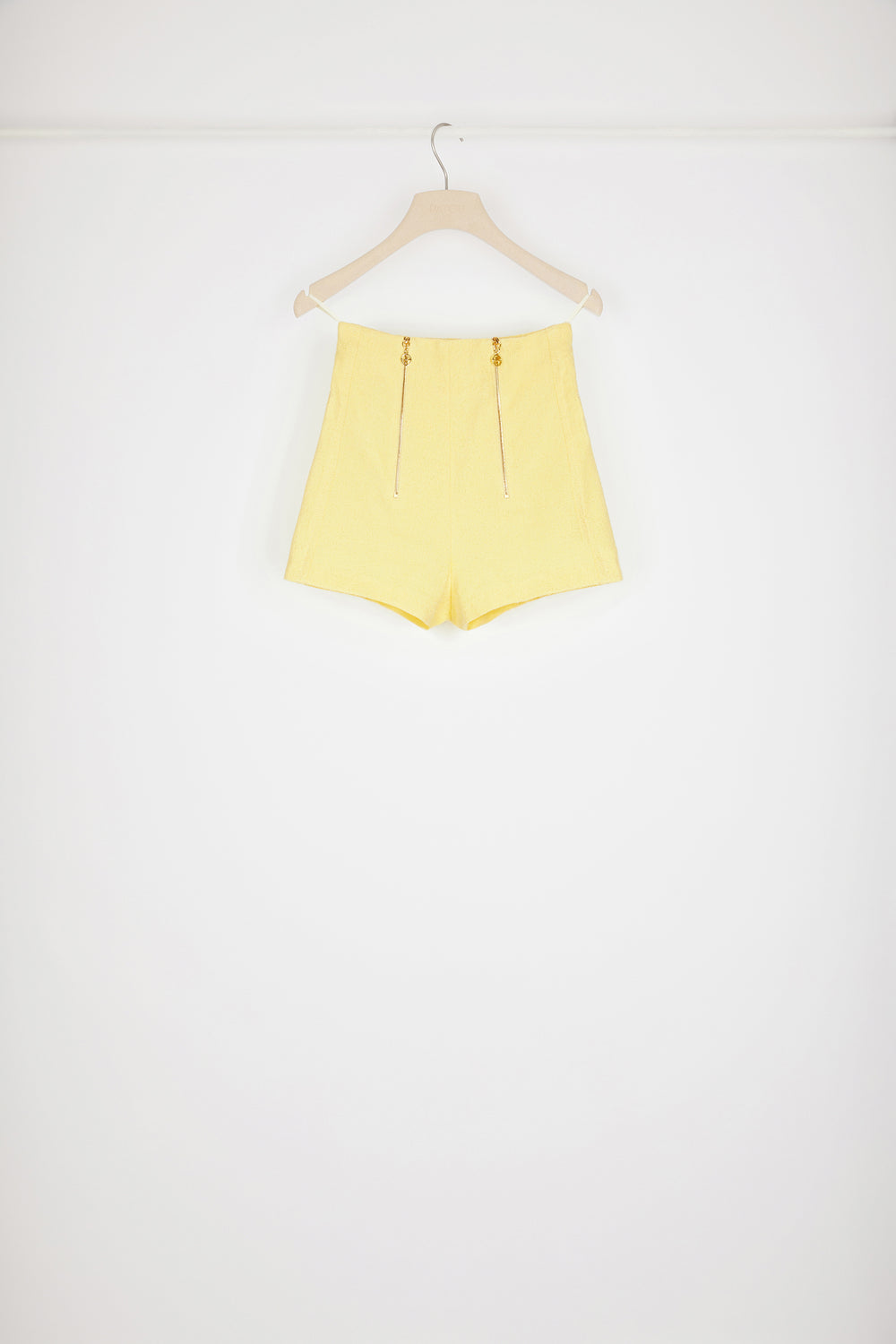 Patou | Zip-front shorts in cotton-blend tweed